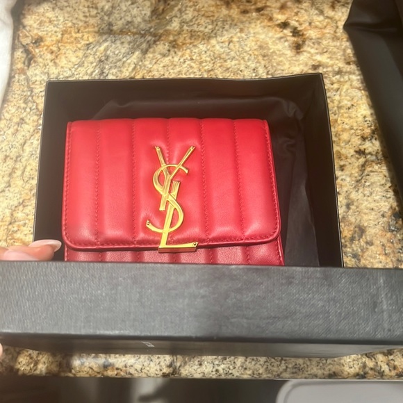 Yves Saint Laurent | Accessories | Red Ysl Wallet | Poshmark